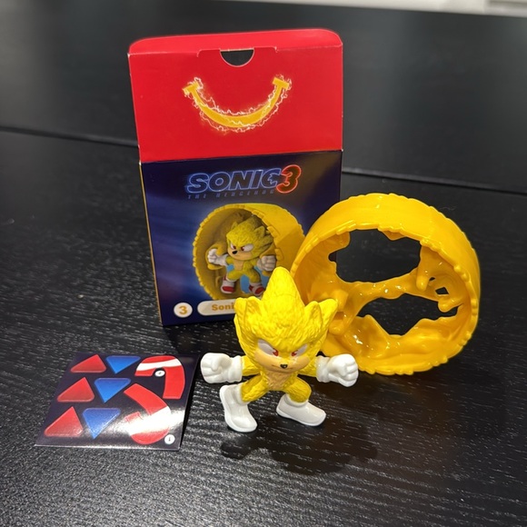 Sonic | Toys | Sonic The Hedgehog 3 Yellow Roller Figure Mcdonalds Toy ...